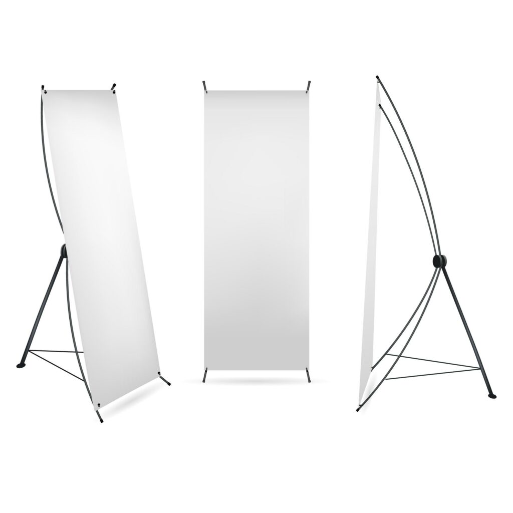 Support publicitaire sur pied : 4 formats indispensables et pas chers